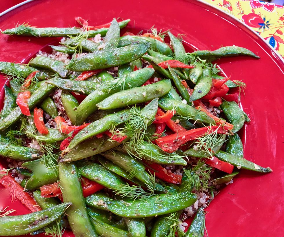 Spicy Tuesday – Sheet Pan Sugar Snaps and Red Peppers – Dill | Taste ...