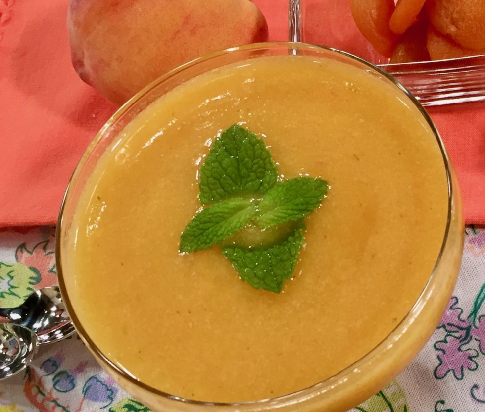 Spicy Tuesday Chilled Peach Soup – Mint | Taste and Savor
