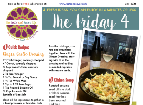 Friday Four – Asian Ginger Garlic Dressing and Crunchy Salad – 051625 ...