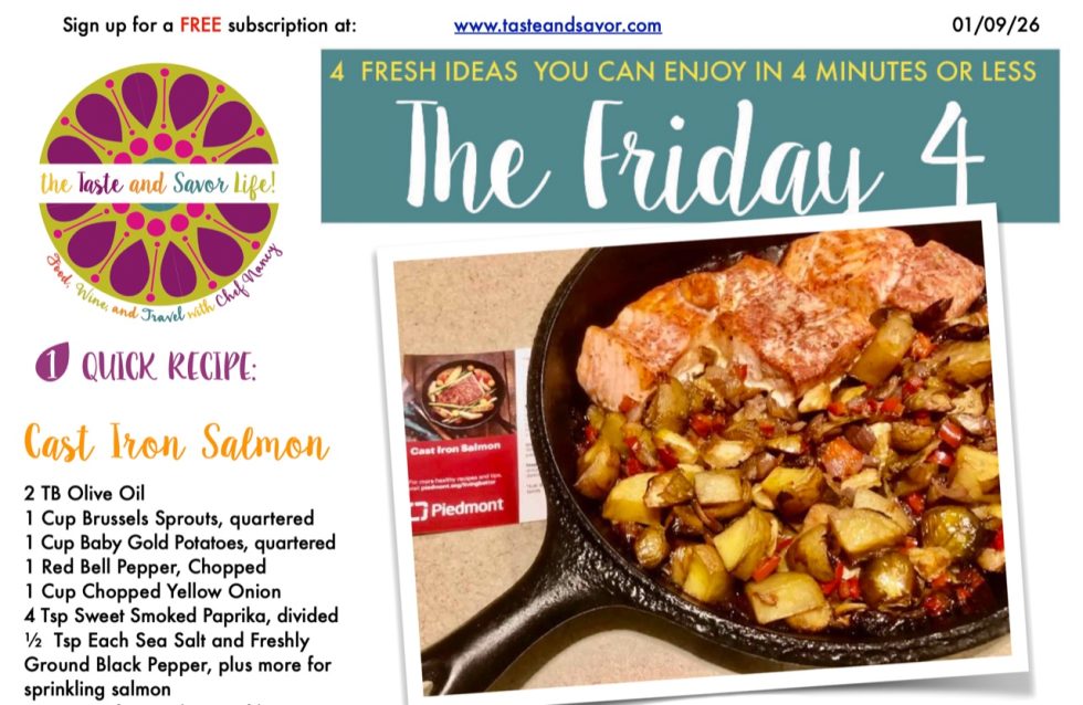 Friday Four – Cast Iron Salmon | Taste and Savor