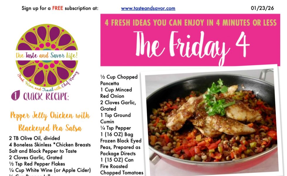 Friday Four – Pepper Jelly Chicken with Blackeyed Pea Salsa | Taste and ...